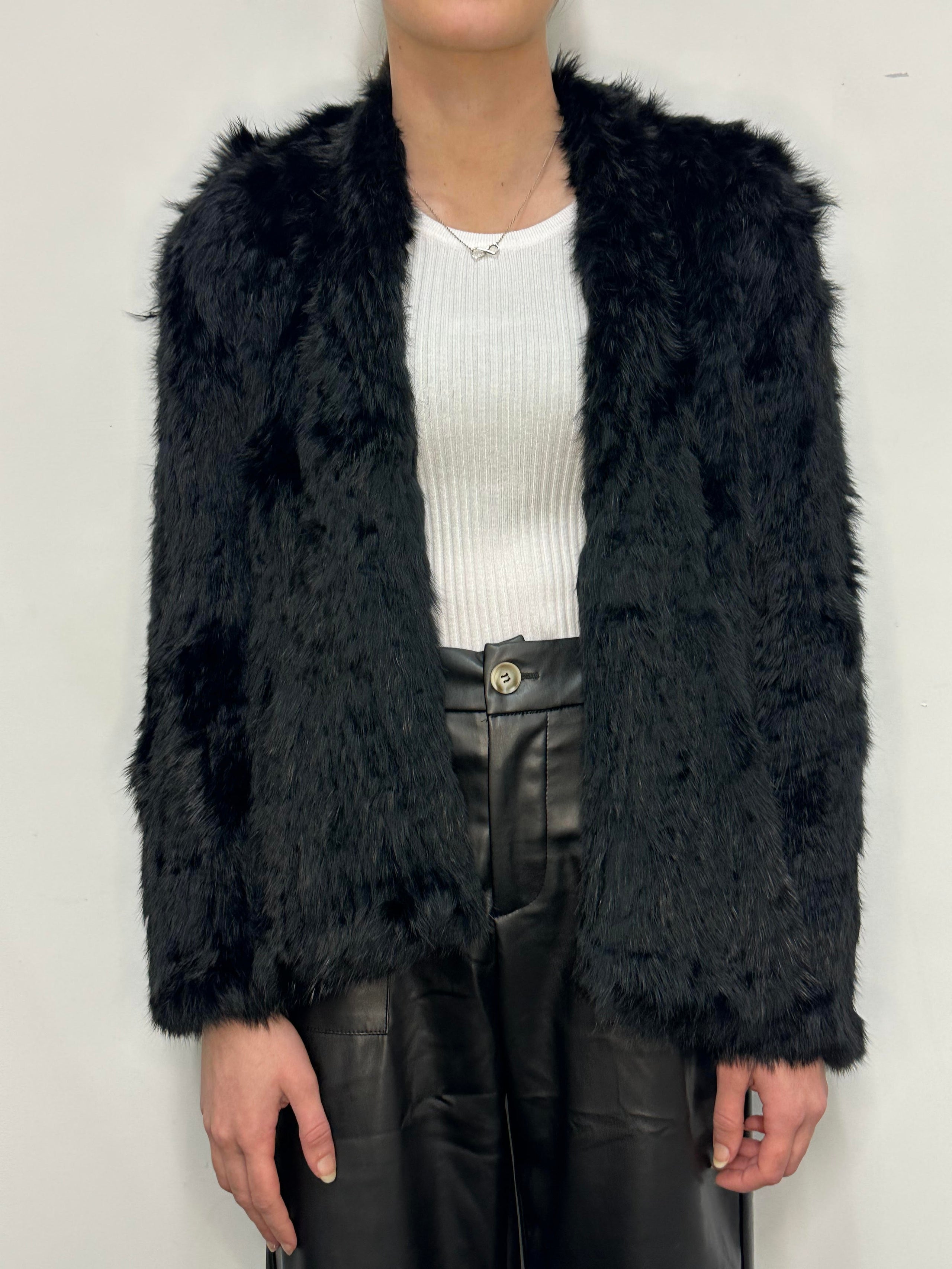 Valeria Label - Fur Coat - Black | Label A